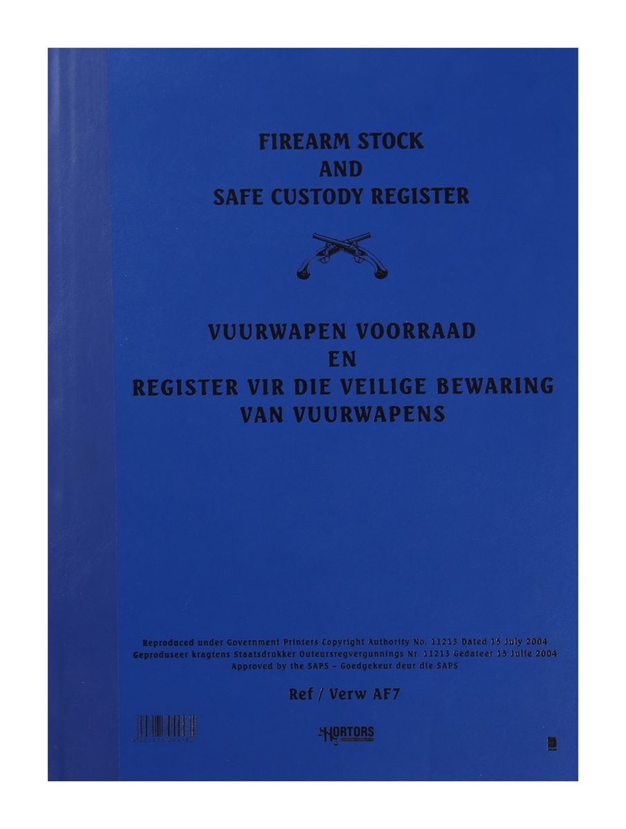 Hortors Firearm Stock & Safe Custody Register | Shop Today. Get it ...