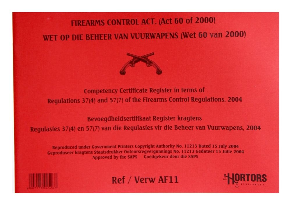 Hortors Firearm Competency Register | Shop Today. Get it Tomorrow ...