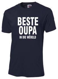 Beste Oupa in Die Wereld Navy T-shirt | Shop Today. Get it Tomorrow ...