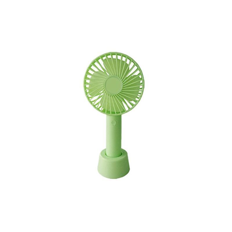 Mini Handheld Fan with Base - 800mAh USB Rechargeable Battery - Green ...
