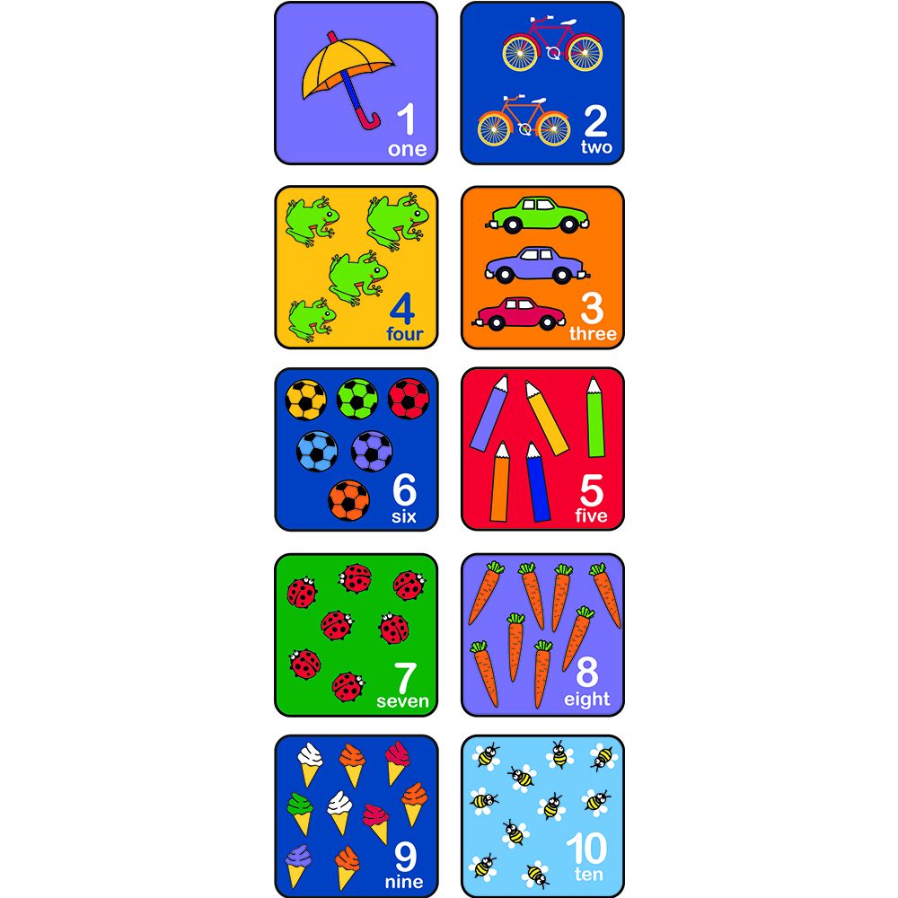 Greenbean Let's Learn How To Count Seating Carpet Squares: Set of 10 ...
