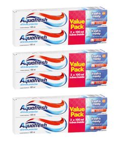 Aquafresh - Fresh & Minty Toothpaste Value Pack (6 x 100ml) | Shop ...