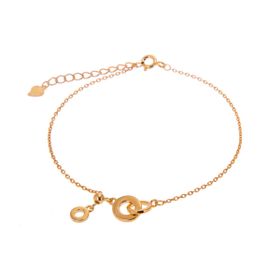 Gold Plated Karma Circles Adjustable Bracelet | Shop Today. Get it ...