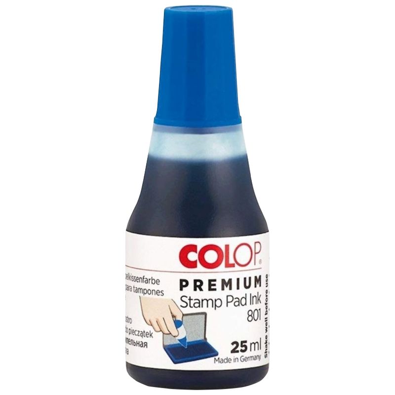 Colop 801 Premium - Stamp Pad Ink 25ml (Blue) | Shop Today. Get it ...
